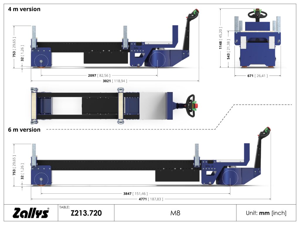 M8 - Motorized trolley for pipes and tubes - Ohis