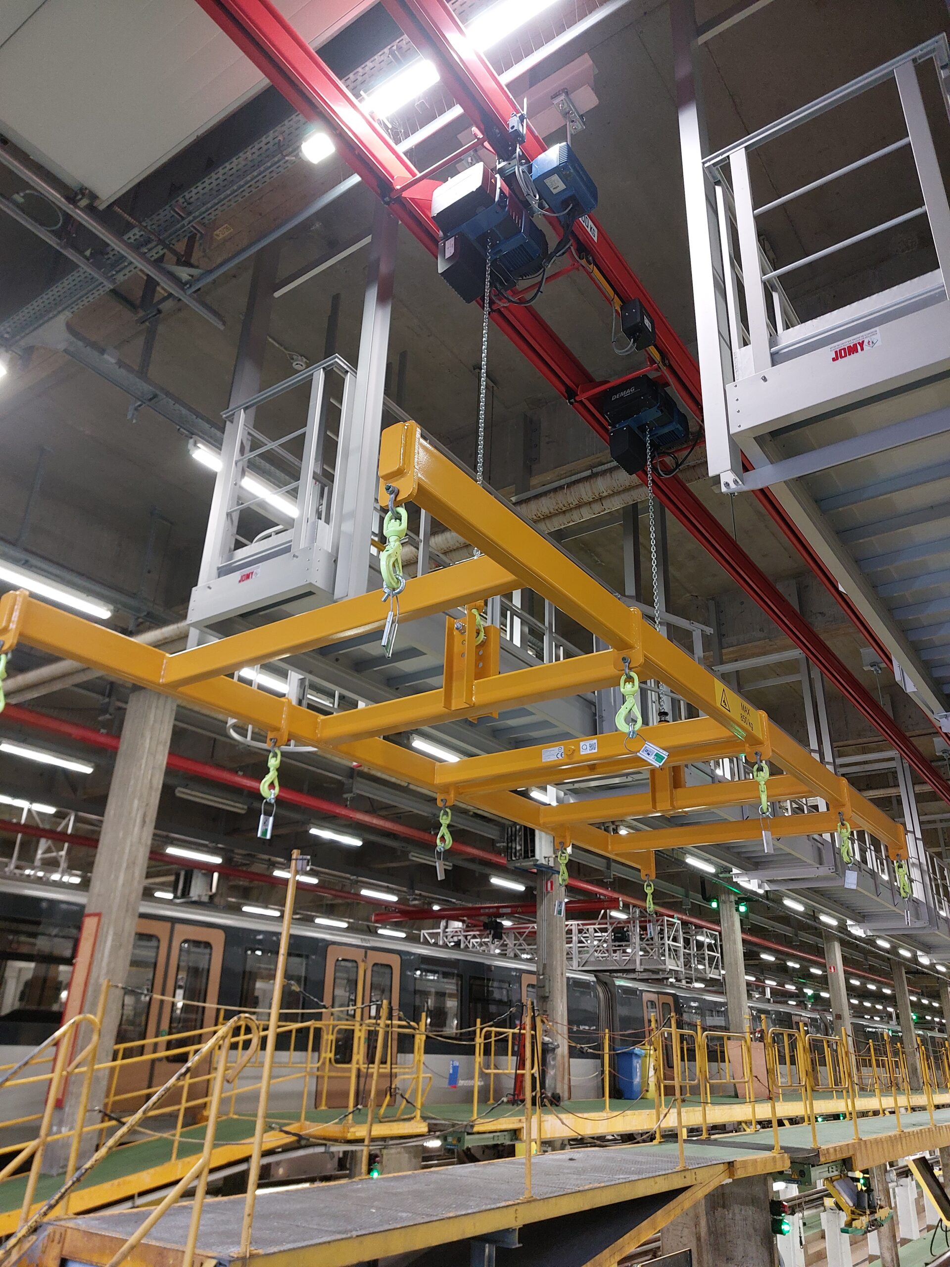 Monorail with tandem hoists - Ohis